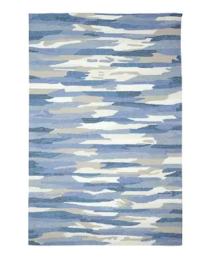 LUSH DECOR Liora Manne Capri Cloud Area Rug, 5' X 7'6 - Soft Blue