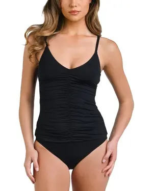 La Blanca Island Goddess Tankini Top - Black