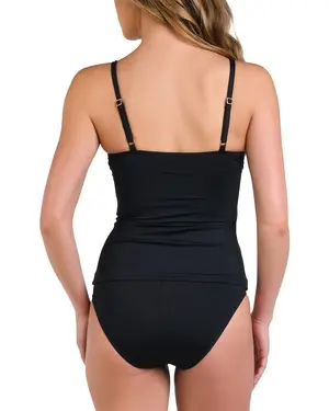 La Blanca Island Goddess Tankini Top - Black