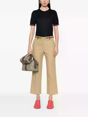 Gucci Horsebit-detail Cotton Trousers