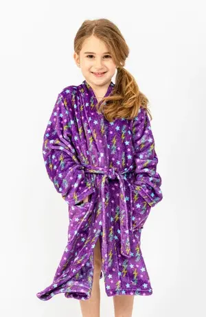 PREPPY GOOSE Flash Plush Robe - Purple