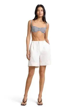 Onia Air Linen Pleated Bermuda Shorts - Natural