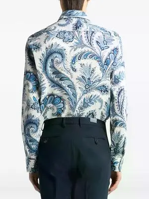 Etro Floral Paisley Cotton Shirt - Blue