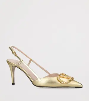 Valentino Garavani Vlogo Strass Slingback Pumps