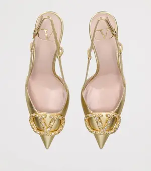 Valentino Garavani Vlogo Strass Slingback Pumps