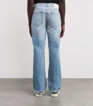 COLE BUXTON Distressed Straight-leg Jeans