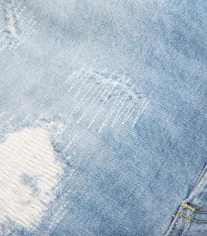 COLE BUXTON Distressed Straight-leg Jeans