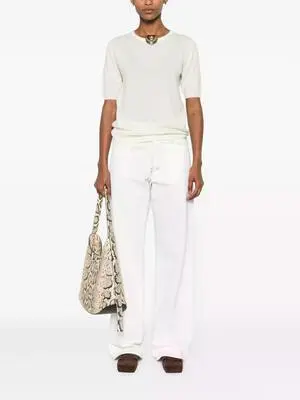 Soft Goat Cashmere T-shirt - Neutrals