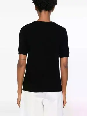 Soft Goat Cashmere T-shirt - Black