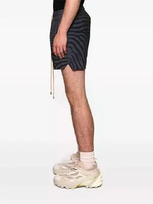 Rhude Zebra-print Drawstring-waist Swim Shorts