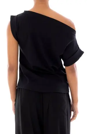 DAI MODA One-shoulder Top - Black
