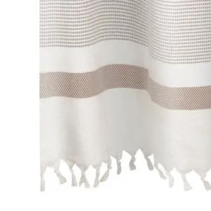 OLIVE & LINEN Pixel Shower Curtain