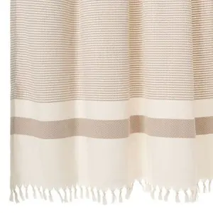 OLIVE & LINEN Pixel Shower Curtain