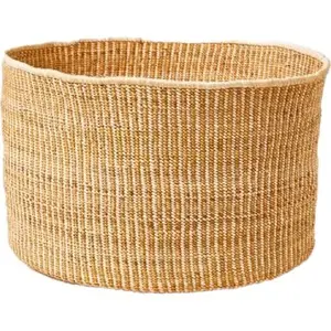 INDEGO AFRICA Banana Leaf Floor Basket - Natural