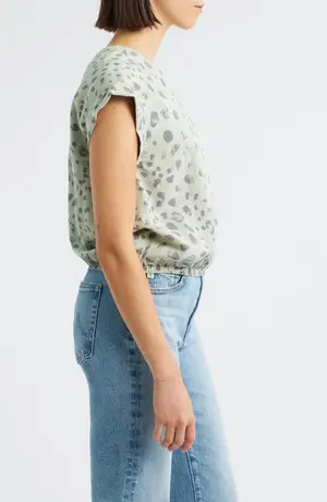 CLOTH & STONE Button Back Short Sleeve Top
