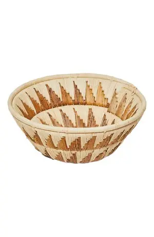 INDEGO AFRICA Kire Deep Bowl Basket - Brown And Natural