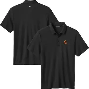 Travis Mathew Baltimore Orioles Playoff Pitch Tri-blend Polo - Black