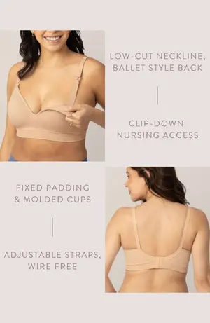 KINDRED BRAVELY Busty Sublime Contour Maternity & Nursing Brasizing Available From E-i Cup - Beige