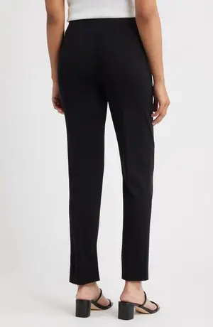 Misook Slim Leg Knit Pants - Black