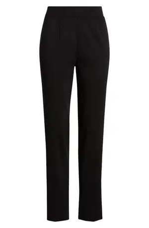 Misook Slim Leg Knit Pants - Black