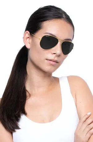 Ray-ban 58mm Evolve Photochromic Aviator Sunglasses - Gold/black