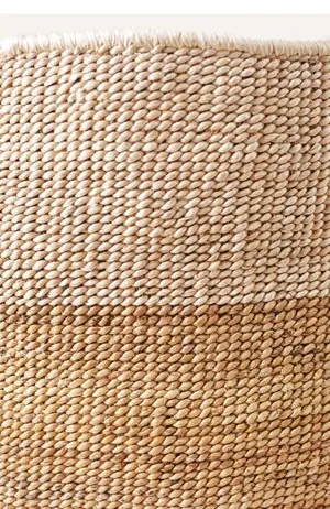 INDEGO AFRICA Two-tone Banana Leaf Floor Basket