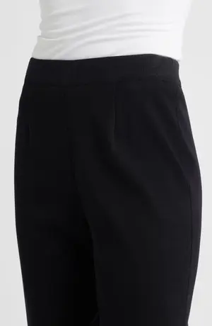 Misook Nancy Straight Leg Knit Trousers - Black