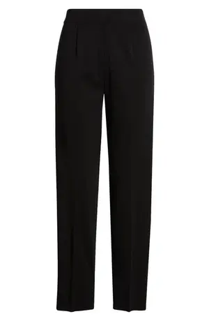 Misook Nancy Straight Leg Knit Trousers - Black