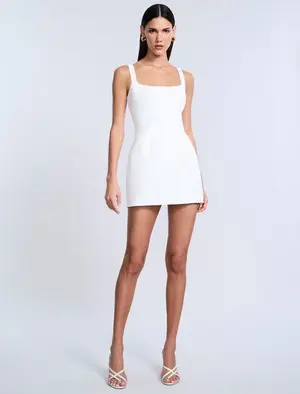 Bcbgmaxazria Fitted Twill Mini Dress