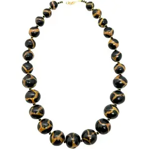KAZURI Ceramic Beaded Necklace - Multi