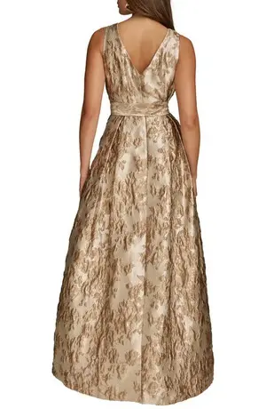 Donna Karan New York Metallic Jacquard Ballgown