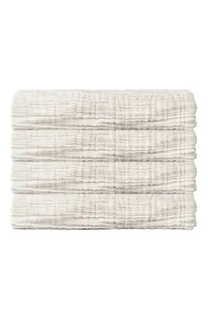 OLIVE & LINEN Soho Supersoft 4-layer Cotton Gauze Hand Towel Bundle - Olive