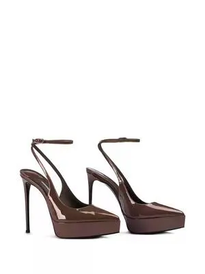 LE SILLA 140mm Uma Slingback Pumps - Brown