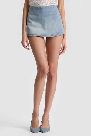 Alice + Olivia Mace Mini Skort - Denim