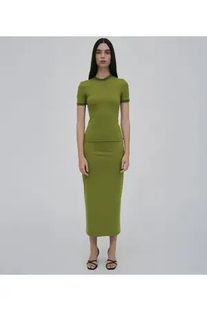 Rosetta Getty Contrast Rib T-shirt