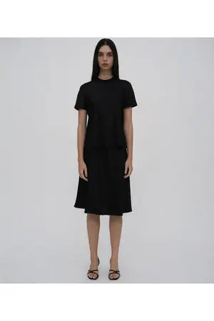 Rosetta Getty Bias Knee Length Skirt - Black