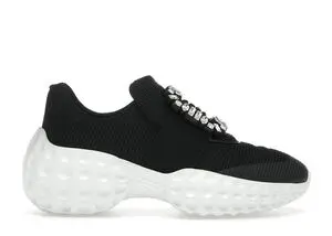 ROGER VIVIER Viv' Run Light Crystal Buckle Sneakers - Black