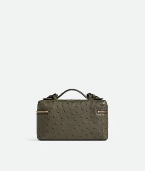 Bottega Veneta Ostrich Leather Vanity Case - Cypress | Editorialist