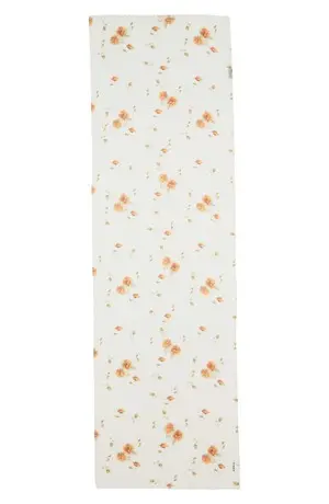 Akris Anemone Print Cashmere Scarf - Ecru