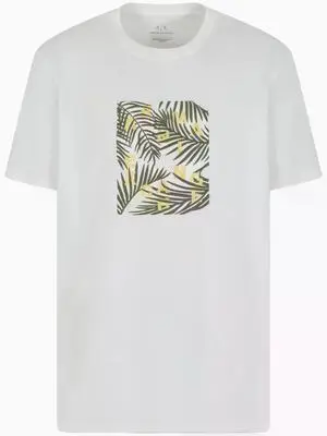 Armani Exchange Logo-embroidered T-shirt - White
