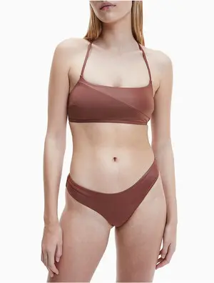 Calvin Klein Core Essentials Bralette Bikini Top - Dark Raisin