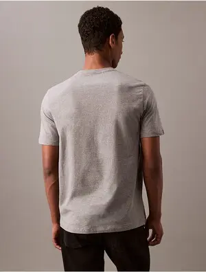 Calvin Klein Monologo Crewneck T-shirt - Medium Grey Heather