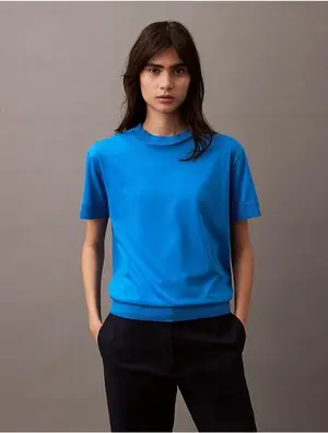 Calvin Klein Mock Neck T-shirts For Women