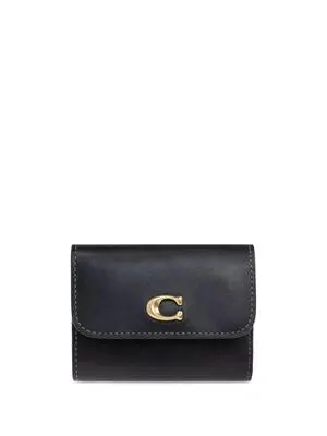 COACH Essential Logo-plaque Leather Card Holder - Black