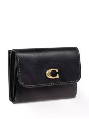 COACH Essential Logo-plaque Leather Card Holder - Black