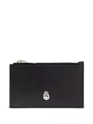 Alexander McQueen Zippered Leather Wallet - Black