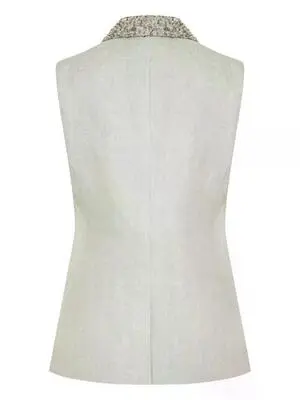 BARBA NAPOLI Collar-embellished Waistcoat - Grey