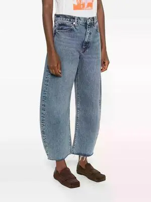 FRAME Wide-leg Cropped Jeans
