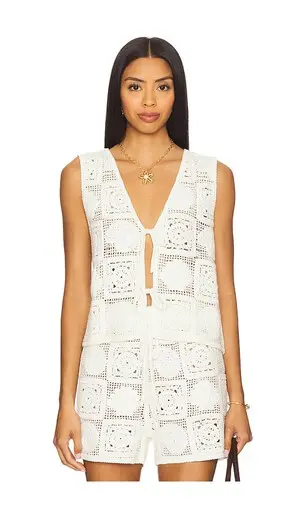 Rails X Lspace Paz Crochet Top - White