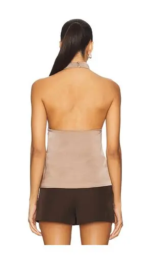 ALL THE WAYS Beth Halter Top - Mocha